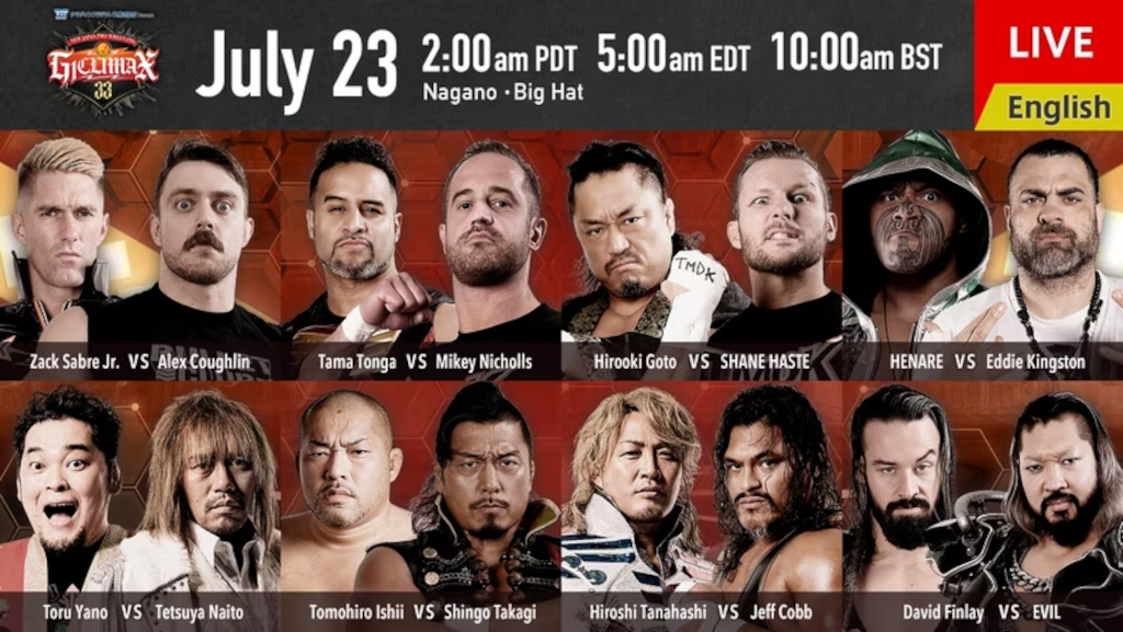 NJPW G1 Climax 2023 Night 6 Results, Night 7 Card, Updated Standings – TPWW