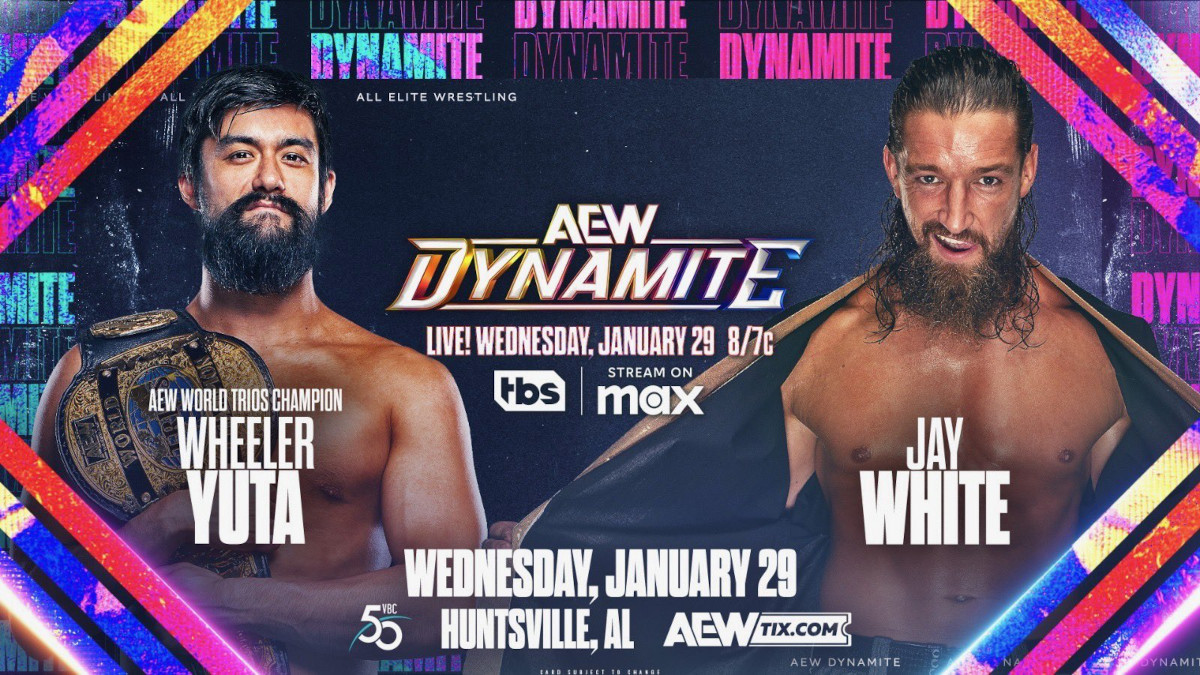 AEW: Wheeler Yuta vs. Jay White Match and MJP Promo Segment Set for 1/29 AEW Dynamite Show, Jon ...