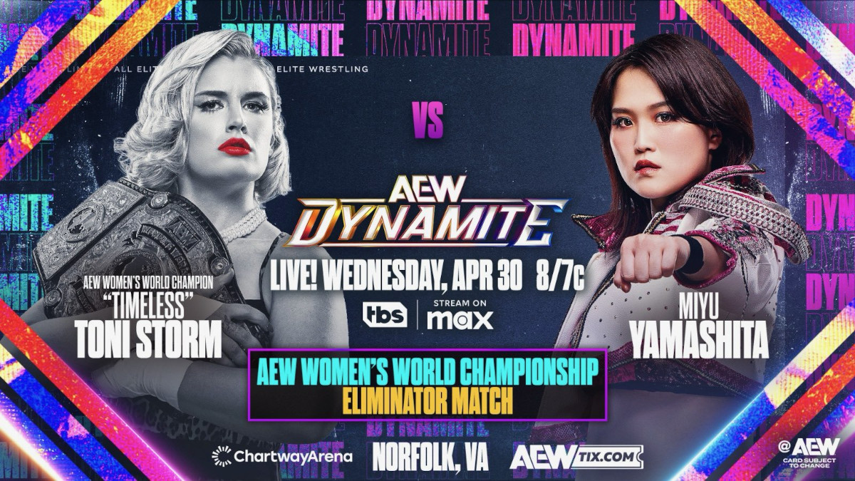 AEW: Miyu Yamashita vs. “Timeless” Toni Storm in AEW Women’s Title Eliminator Set for 4/30 AEW ...