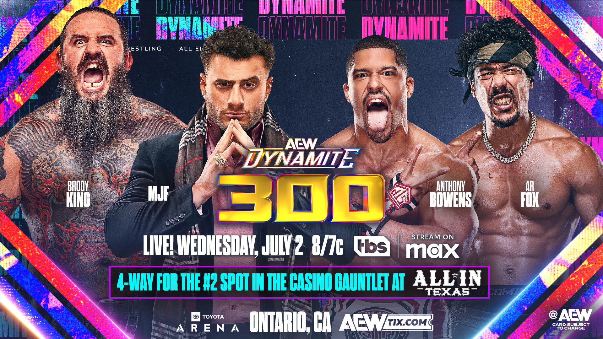 AEW: Men’s Casino Gauntlet Qualifier Four-Way Match Set for 7/2 AEW Dynamite 300 Show, FTR vs ...