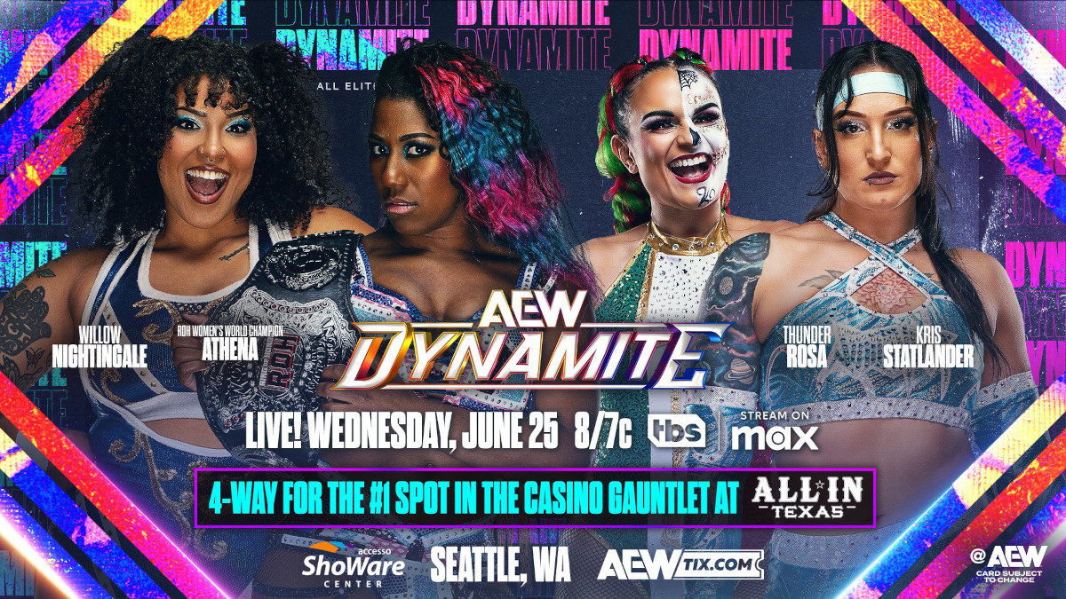 AEW: Men’s & Women’s Casino Gauntlet #1 Spot Four-way Matches Set for 6/25 AEW Dynamite Show ...