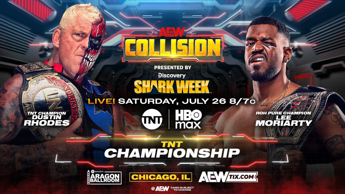 AEW: Lee Moriarty vs. Dustin Rhodes for TNT Title Set for 7/26 AEW Collision Show, MJF on “This ...