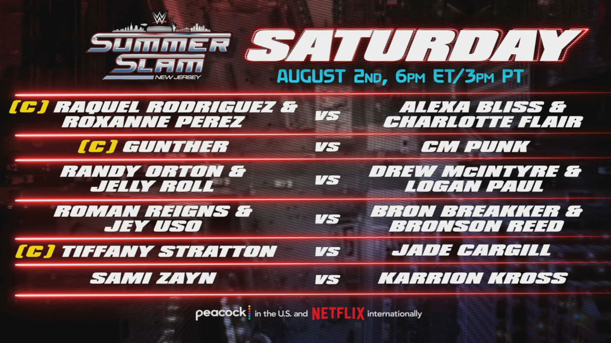 WWE Announces Cards for Both Nights of SummerSlam 2025 – TPWW