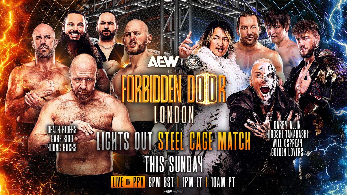 AEW x NJPW Forbidden Door 2025 Results – Aug. 24, 2025 – Hangman Adam Page vs. MJF, Lights Out ...